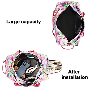 CAMTOP Travel Duffel Bag Girls Women Sport Dance Gym Tote Weekender Overnight Carry-On Bag