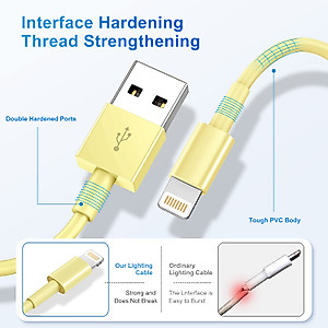 HFHSCN for iPhone Charger Cord Lightning Cables, Original 2023 Upgraded [3Pack 10ft] MFi Certified USB A Charging Cable for iPhone 13 12 11 Mini Pro XR Xs Max X SE 8 7 6 Plus