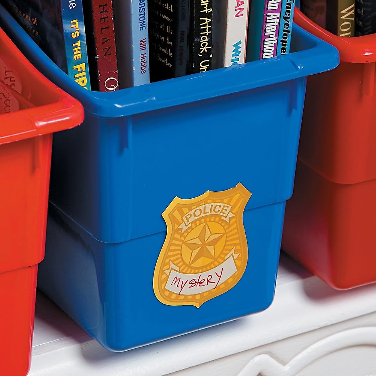 Police Badge Nametag Stickers for Birthday