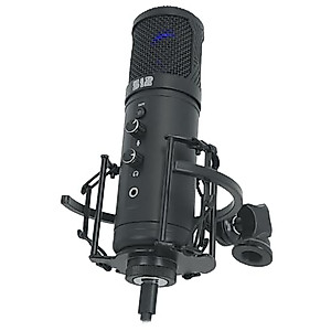 512 Audio by Warm Audio Tempest - Large Diaphragm Studio Condenser USB Microphone + Stand + Shock Mount for Recording and Streaming