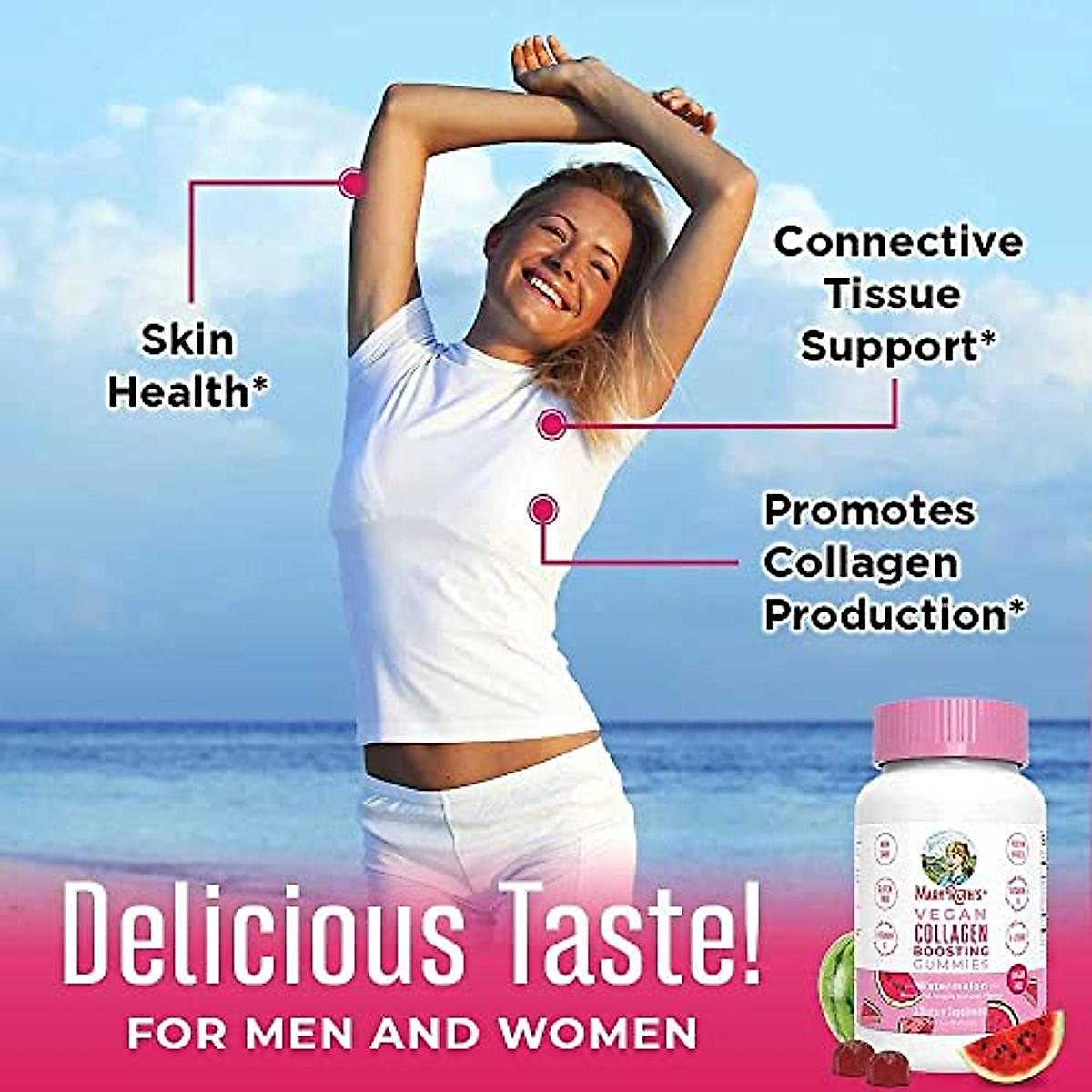 Turmeric Gummies & Collagen Boosting Gummies Bundle by MaryRuth's | Chewables for Joint Health, Antioxidant & Mood Support | Supplement for Collagen Production, Hair, Nails & Skin Health with Biotin