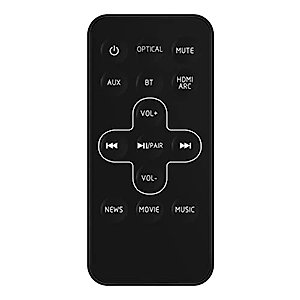 Replace Remote Control fit for TCL Home Theater Sound Bar Alto 5 Alto 5+ Alto 5 Plus TS5000 TS5000-NA TS5010 TS5010-NA