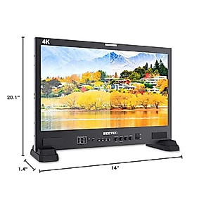 SEETEC LUT215 21.5 Inch Built in De Log 3D LUT Broadcast Studio Monitor 3G-SDI 4K HDMI Full HD 1920x1080 for Post and Live Production Broadcast