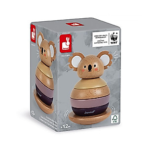 Janod World Wildlife Federation – Wooden Tumbling Koala - 6 Piece Set – Ages 12 Months+ - J08601