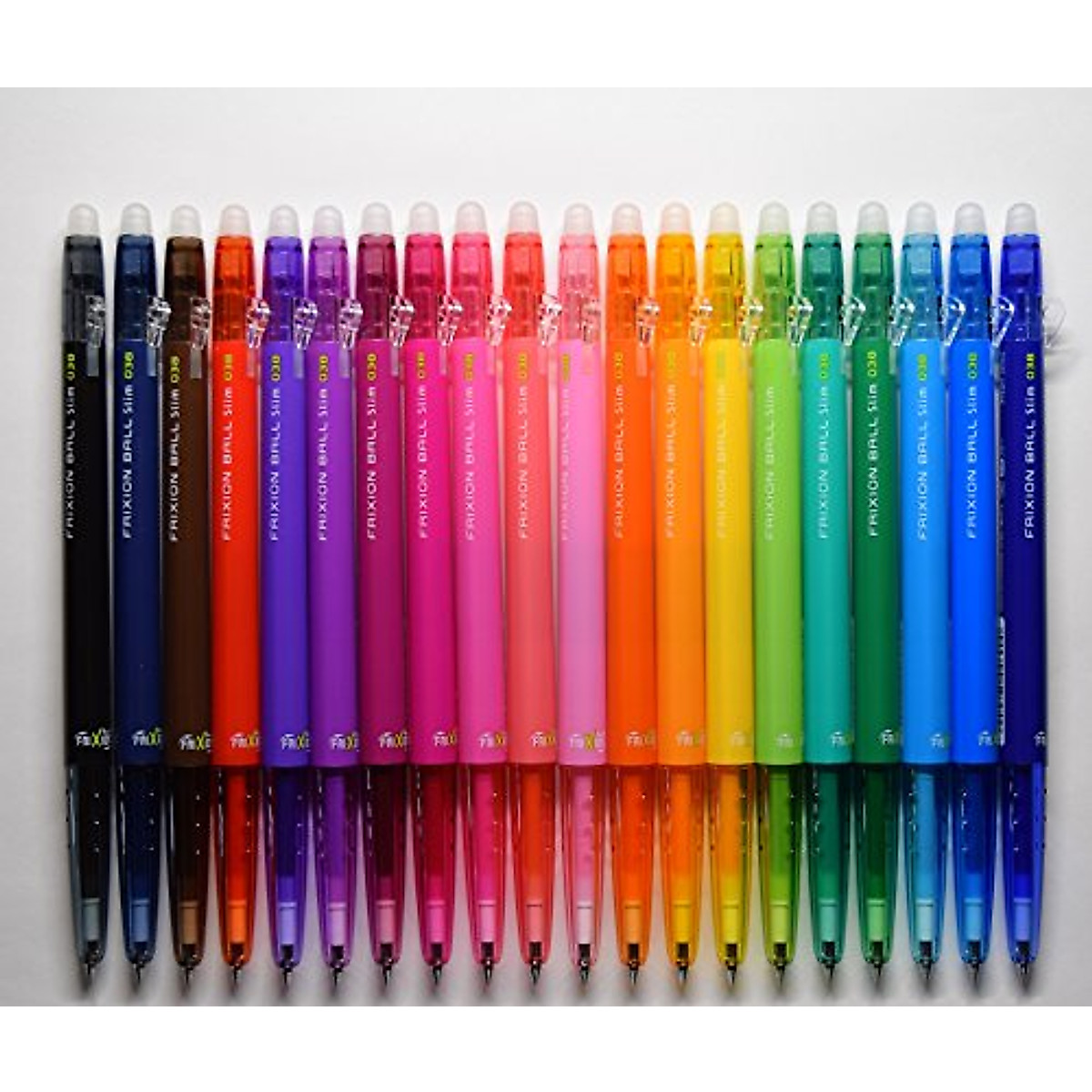 Pilot FriXion Ball Slim Erasable 0.38mm Extra Fine Ballpoint Pen 20 Color with FriXion 2 Eraser Set