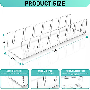 SPACEKEEPER Hat Stand for Baseball Caps, 2 Pack Hat Holder Organizer No Install Acrylic Hat Racks Display Storage for 14 Baseball Caps for Bedroom, Closet, Dresser, Clear