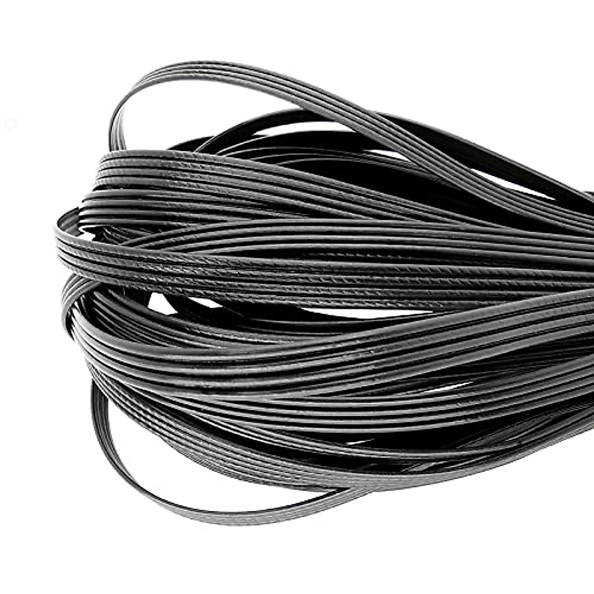 Wicker caning Material Repair Supplies kit, Sling Chair Replacement Fabric,Cane Rattan Webbing roll for Patio Chair Outdoor Furniture fix Basket Weave Plastic Repair kit (Black with Ribbing)