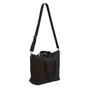 Vera Bradley Cotton Slouchy Tote Bag, Black