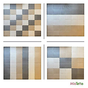 MioTetto Soft Non-Toxic Foam Baby Play Mat | Toddler Playmat | Colorful Jigsaw Puzzle Play Mat | 36 Squares Foam Floor Mats for Kids & Babies | EVA Foam Interlocking Tiles for Gym, Nursery, Playroom