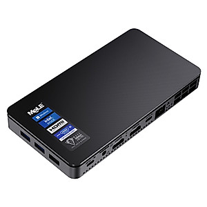 MeLE Mini PC Windows 11 Pro 16GB Ram 512GB N5095 Micro PC Overclock3C 2X HDMI 4K USB-C Triple Display 2.4G/5G WiFi6 BT5.2 GbE Support Linux Small Desktop Computer on IoT MES WMS NAS Astrophotography