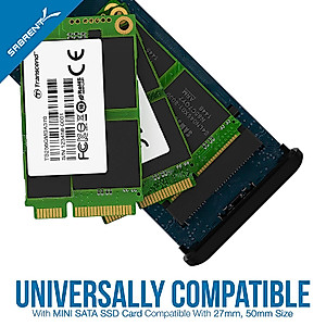 SABRENT USB 3.0 mSATA II or III/5GBp/s SSD Enclosure Adapter [Support UASP] (EC-UKMS)