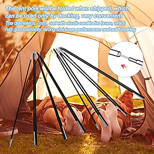 Fiberglass Tent Pole, 1 Sets Outdoor Camping Double Tent Pole Support Frames Kit Tent Replacement Poles Replacement Tent Poles Fiberglass Tent Poles Replacement Fiberglass Tent Pole Replacement