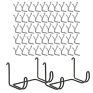 Juvale Pegboard Drill Holder Tool Organizer and L Hooks (52 Piece Set)