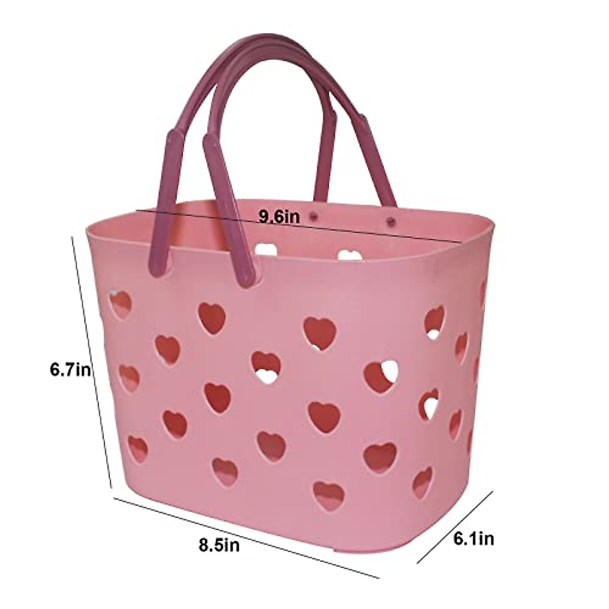 WeiMeet 4 Pieces Portable Shower Caddy Basket Bathroom Shower Organizer Basket Organizer Bin Plastic Storage Caddy Basket with Handle for College, Dorm, Bathroom, Garden, Cleaning Supplies