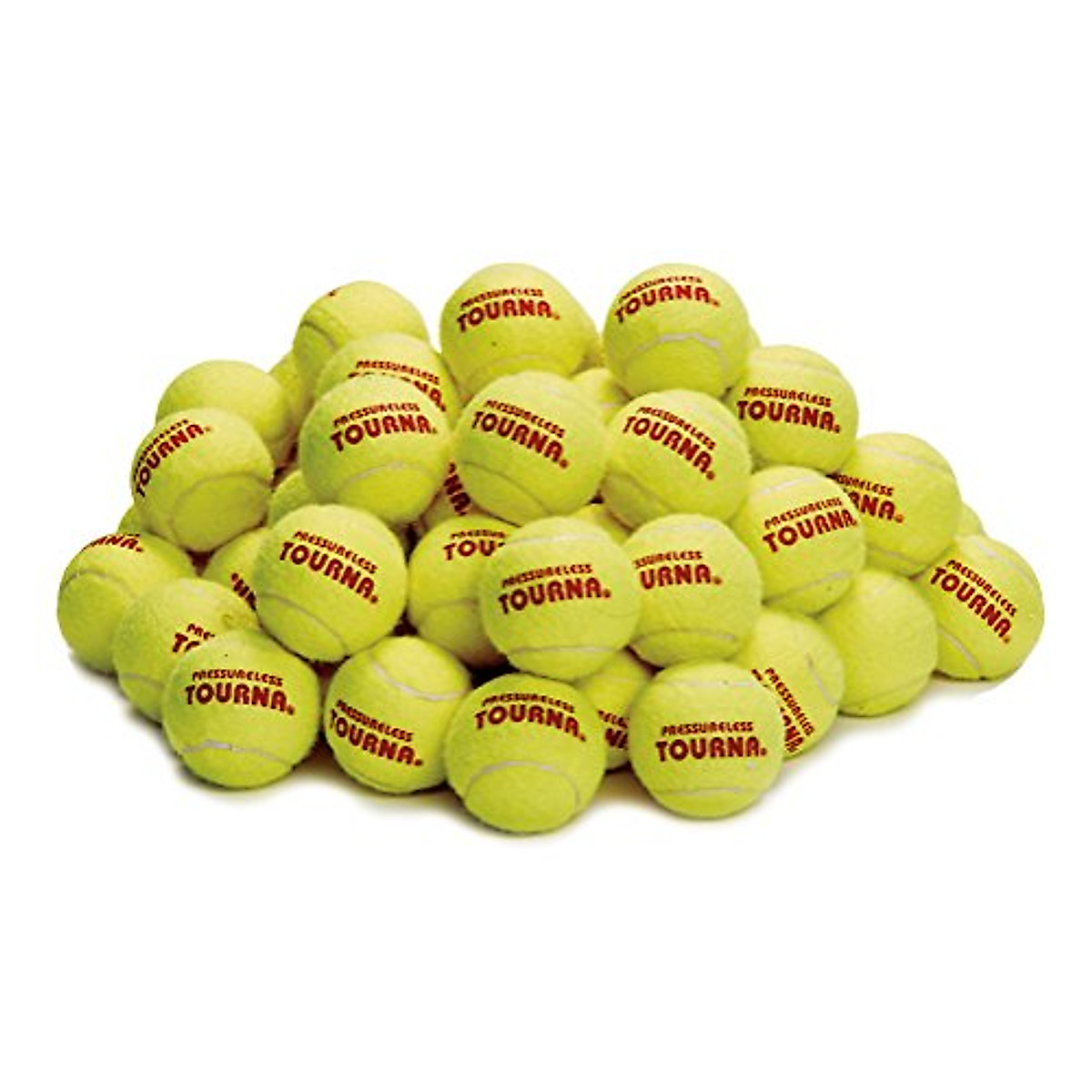 Tourna Pressureless Tennis Ball 60 Count (Pack of 1),Yellow