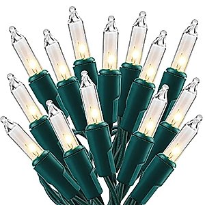 Christmas Lights, 150 Count 33 FT Christmas Mini String Lights, Green Wire Fairy Lights, 120V UL Certified Connectable Xmas Tree Lights for Patio, Holiday, Party, Outdoor Indoor Decoration, Warm White