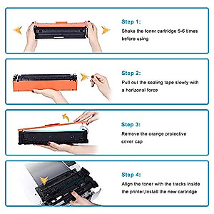 Cool Toner Compatible Toner Cartridge Replacement for HP M281fdw 202A 202X CF500A for HP Pro MFP M281fdw M254dw M281cdw M281dw M280nw M254 M281 Printer (Black Cyan Yellow Magenta, 4-Pack)