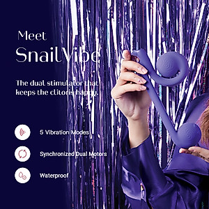 Snail Vibe Original Vibrator G-Spot Waterproof Stimulator Silicone Quiet Powerful Rechargeable Angled Sex Toys Adult Only (Pink)