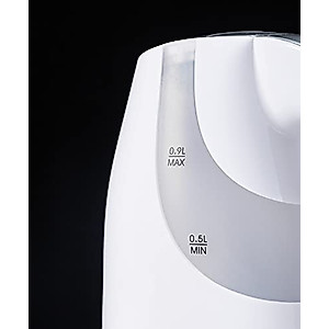 Aiosa Electric Kettles(White),0.9L,Mini Water Kettle,Hot Water Kettle Electric,Portable Tea Kettles With Auto Shut Off,Travel Small Kettle,Kettle Water Boiler,Personal Kettle