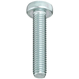 Small Parts Steel Machine Screw, Zinc Plated Finish, Pan Head, Phillips Drive, Meets DIN 7985, 35mm Length, Fully Threaded, M8-1.25 Metric Coarse Threads (Pack of 10)