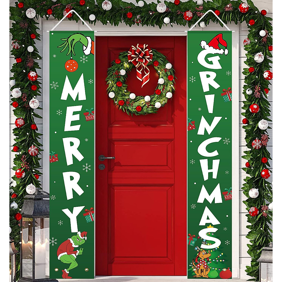 MERRY GRINCHMAS Christmas Banner for Festive Decor