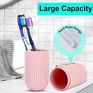 UCEC Travel Toothbrush Case, Toothbrush Holder Travel, Toothbrush Case for Traveling, Camping, Home, School, Business, Bathroom, 2 Pack (Green, Pink)