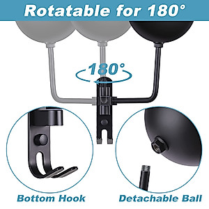 SKIKEN Helmet Holder Rack (White) Wall Mounted, Football Helmet Rack Stand, Wall Motorcycle Helmet Rack, Storage Rack for Motorcycle Jacket, Baseball and Sports Helmet (White, 1Pack)