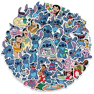 Disney Stitch Stickers Waterproof Vinyl Scrapbook Stickers Car Motorcycle Bicycle Luggage Decal 50pcs Pack (Stitch)