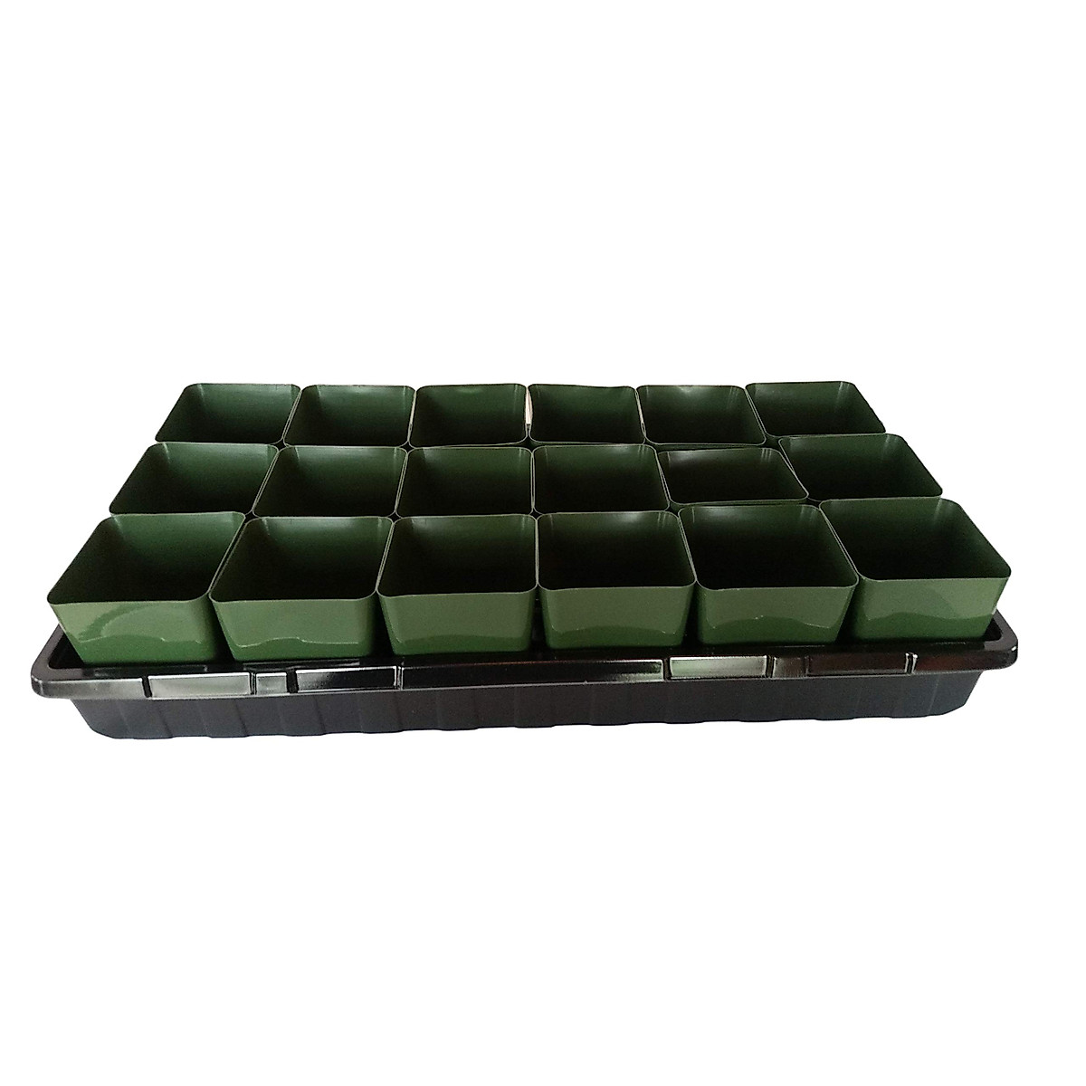 54 Square 3.25" x 3.25" x 3.75" Nursery Pots, 3 Heavy Duty 1020 Grow Trays, and 3 Tall Humidity Domes
