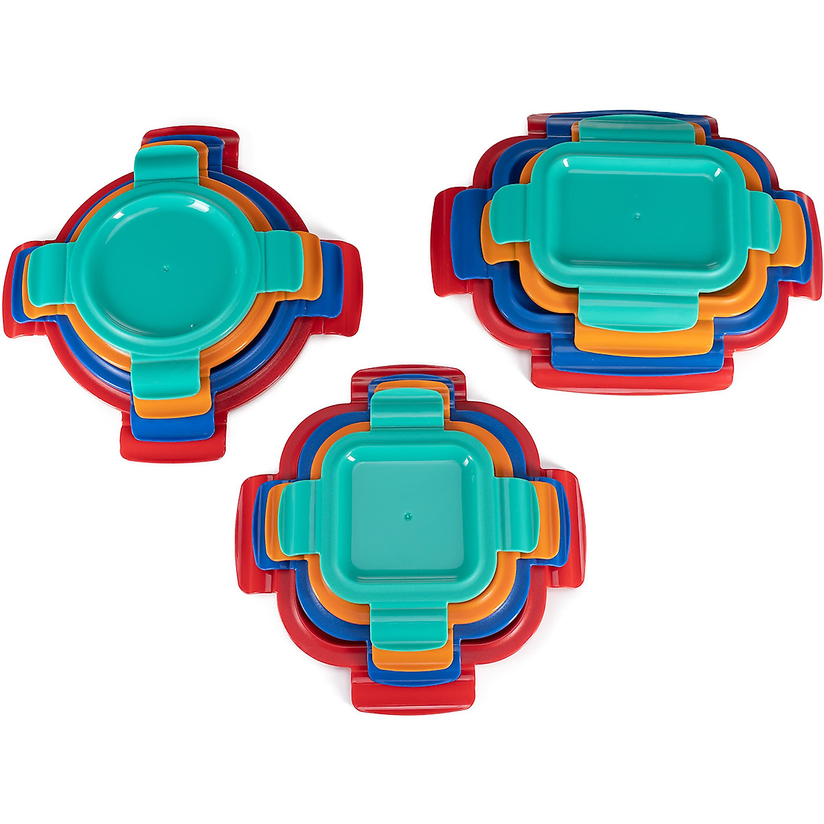 Klareware 24 Pieces Glass Food Storage Containers with Airtight Snap Locking Lids Pantry Kitchen Glass Meal Prep Lunch Containers Microwave Oven Freezer and Dishwasher Safe