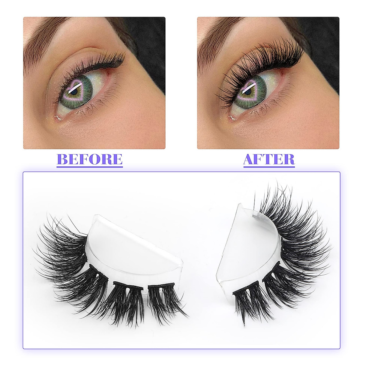 Cluster Lashes Wispy Eyelash Extensions 3D Flat DIY Flat Lash Clusters Individual Faux Mink Lashes False Eyelashes Pack by ALICE