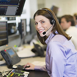 RJ9 Telephone Headsets with Microphone Noise Cancelling, Corded Office Phone Headsets Compatible with Yealink T27G T29G T40G T41P T41S T42S T46S T48S T53W T55A Avaya 9608 9611 9630 J169 J179