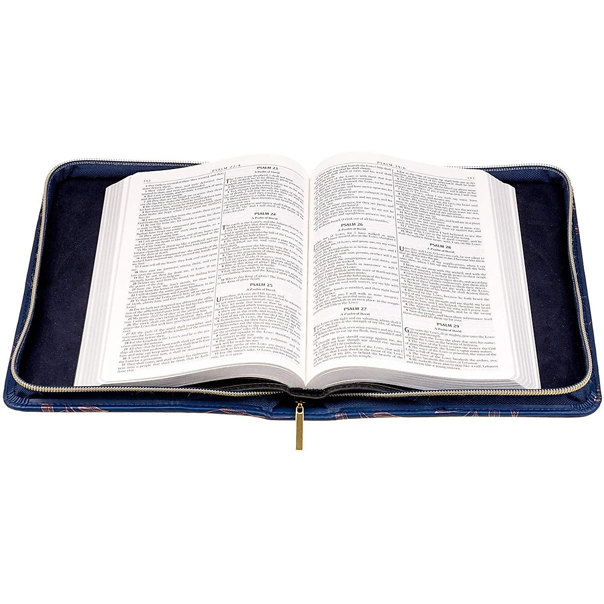 Eccolo Zippered Bible and Book Cover Case for Men and Women, Holds & Protects Standard 5.5 x 8.5" Bibles