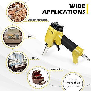 CTS 1170 Pneumatic Upholstery Decorative Tack Nail Gun, 7/16" (11.7mm) Head Diameter Air Finish Deco Nailer for Furniture, Home Decor (7/16-Inch Deco Nailer (11.70mm))