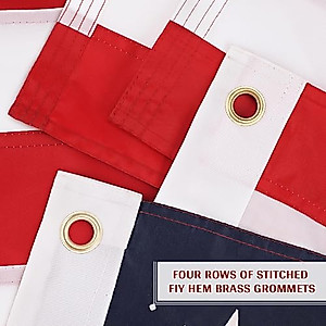 American Flag 3x5 FT For Outside 100% Made in USA, Most Durable Nylon US Flag, Heavy Duty, Luxury Embroidered Star with Brightly Colored Brass Grommets Premium US Flag (3x5 Ft)