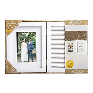 Kate & Milo Wedding Letterboard Frame, Share Engagement, Wedding Hashtag, Wedding Date, Engagement or Bridal Gift, Wedding Registry, White