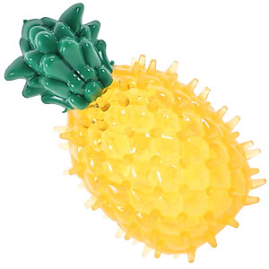LOGOFUN Dog Cooling Toy Frozen Dog Toys for Teething Freezable Pet Teether Cooling Chew Toys Pineapple Shape Puppy Chew Toys for Summer Party