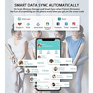 Body Fat Scale, ABLEGRID Digital Smart Bathroom Scale for Body Weight, Large LCD Display Screen, 16 Body Composition Metrics BMI, Water Weigh, Heart Rate, Baby Mode, 400lb, Rechargeable