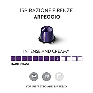 Nespresso Capsules OriginalLine, Ispirazione Arpeggio Intenso, Dark Roast Coffee, 50 Count Coffee Pods, Brews 1.35oz (ORIGINALLINE ONLY)
