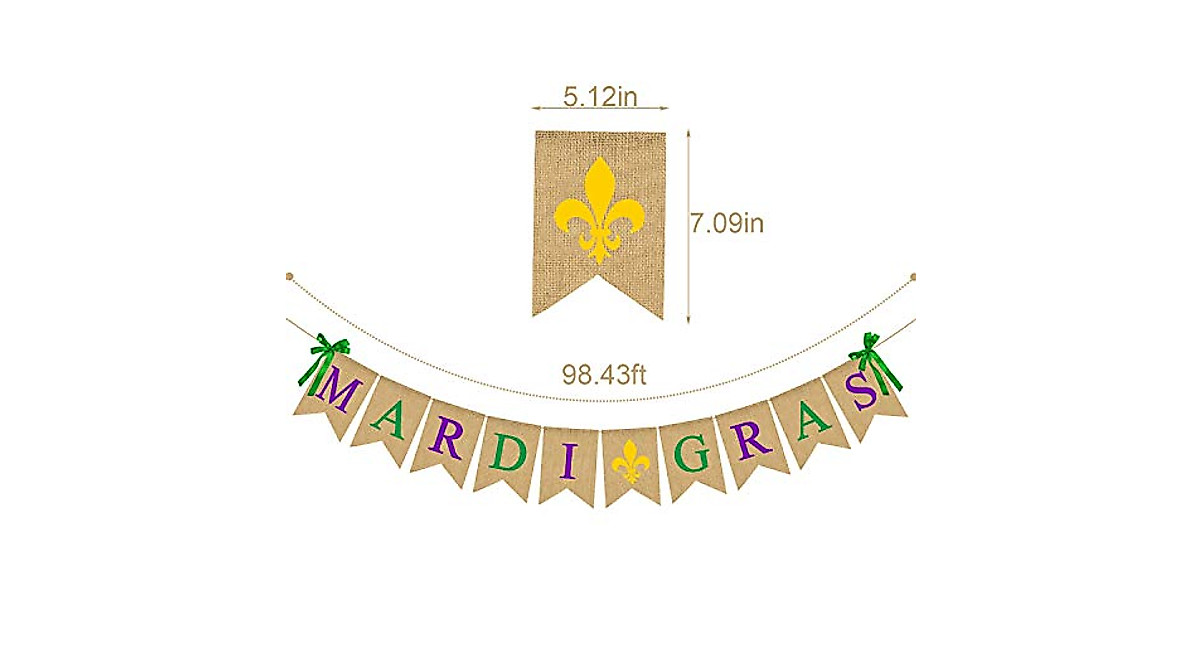 Create a Rustic Mardi Gras Banner with Jute Burlap by Rainlemon
