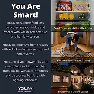 Smart Power Strip, YoLink 1/4 Mile World's Longest Range Power Strip Compatible with Alexa Google IFTTT, Surge Protector Plugs 4 USB Charging Ports + 4 AC Plugs for Multi Outlets - YoLink Hub Required