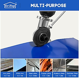 Drifop Upgraded Electric Drill Plate Cutter, Metal Nibbler Drill Attachment, Sheet Metal Cutter with Adapter, DIY Metal Drill Attachment for Cutting Iron, Whiteboard, Steel, Copper, Aluminum