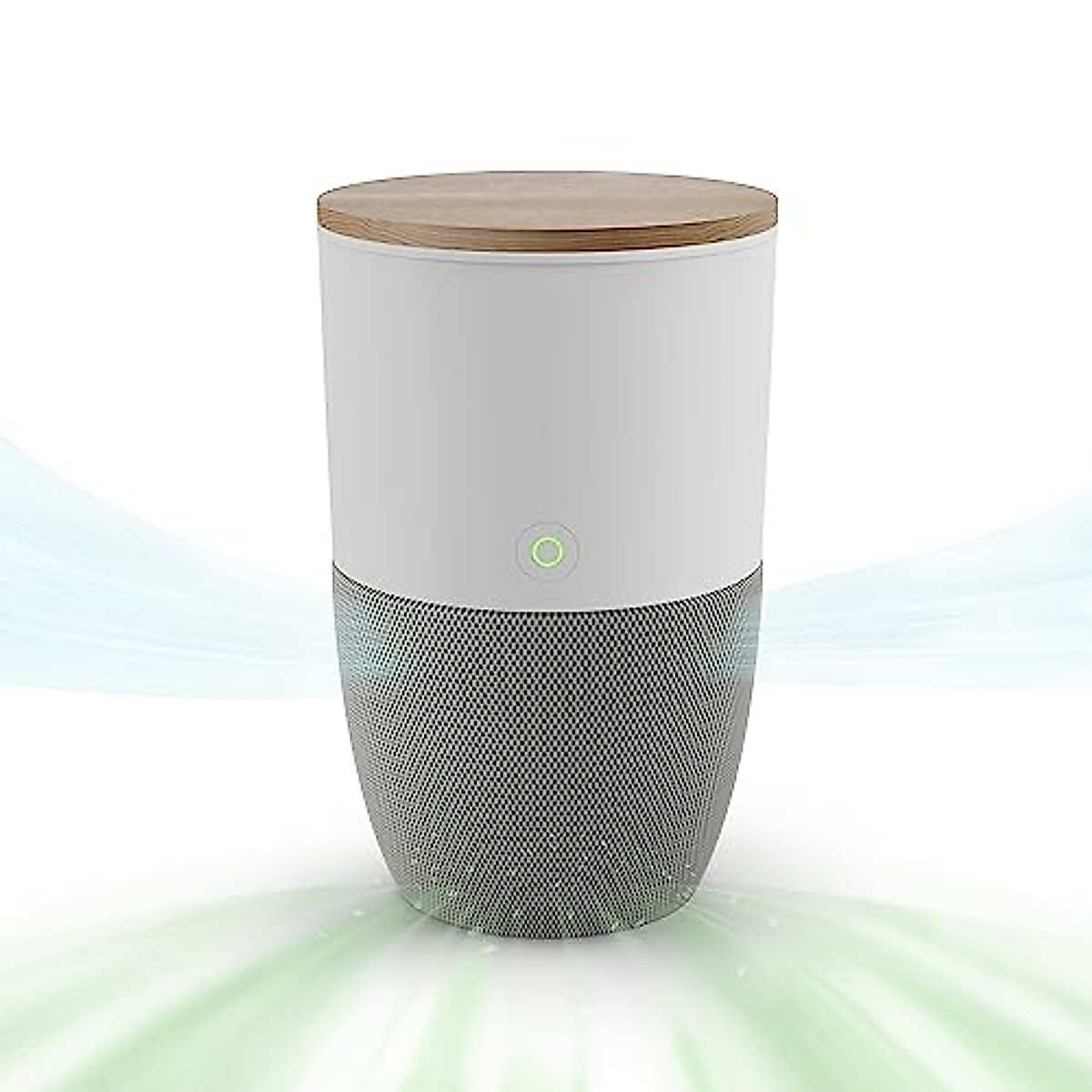 Dupray Bloom™ Air Purifier for Large Rooms with Planter or Custom Accent Table Design | For Home, Bedroom, Office, Dust, Pets | H13 HEPA Air Filtration (Accent Table - Walnut, Cloudy Gray)