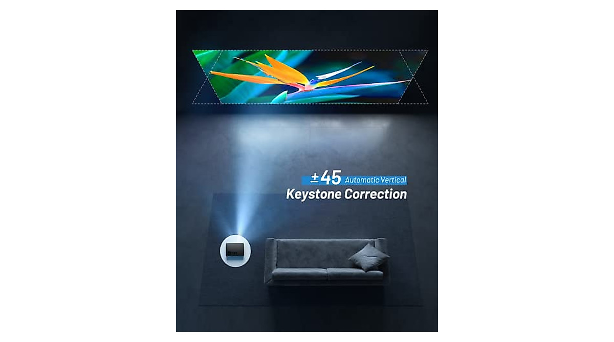 Elephas Mini Projector W Wifi Bluetooth Battery And 1080p