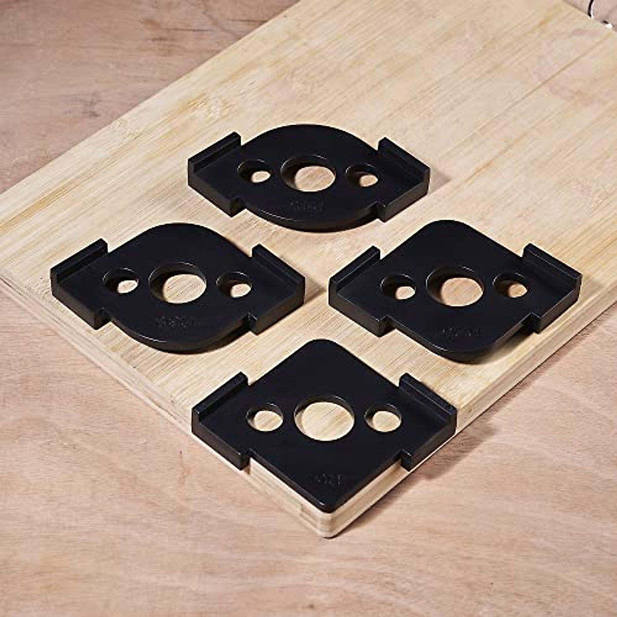HERMIT TOOLS Pack of 4 Radius Jig Router Templates Corner Radius Routing Templates,Routing Rounded Corners Router Bit Templates for Woodworking Routing (8 Different Radius Set)