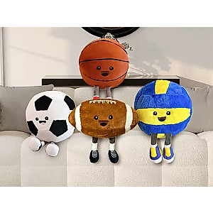 Volleyball Pillow Soft Sports Pillows Funny Volleyball Stuffed Plush Volleyball Gifts for Boys and Girls, Cute Volleyball Room Decor (Volleyball)
