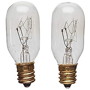 JERDON 25 Watt Replacement Bulbs for Makeup Mirror - 2 Incandescent Lightbulbs Makeup Mirrors - JPT25W