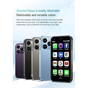 XS15 Mini Smartphone for Kid Unlocked 3G Tiny Smartphone Android 8.1 3inches Display 2GB RAM 16GB ROM WiFi Bluetooth Backup Small Cellphone Gift for Student (Black)