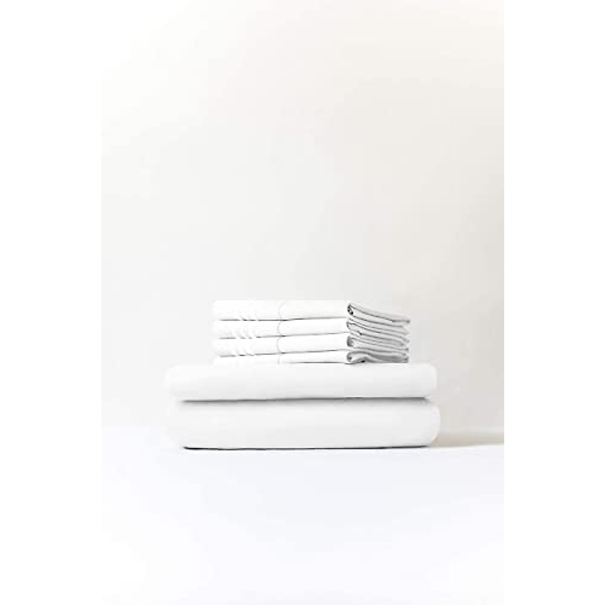King Size Sheet Set - 6 Piece Set - Hotel Luxury Bed Sheets - Extra Soft - Deep Pockets - Easy Fit - Breathable & Cooling Sheets - Wrinkle Free - Comfy - White Bed Sheets - Kings Sheets -6 PC