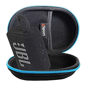 JBL GO 3 Waterproof Ultra Portable Bluetooth Speaker Bundle with gSport Deluxe Hardshell Case (Black)